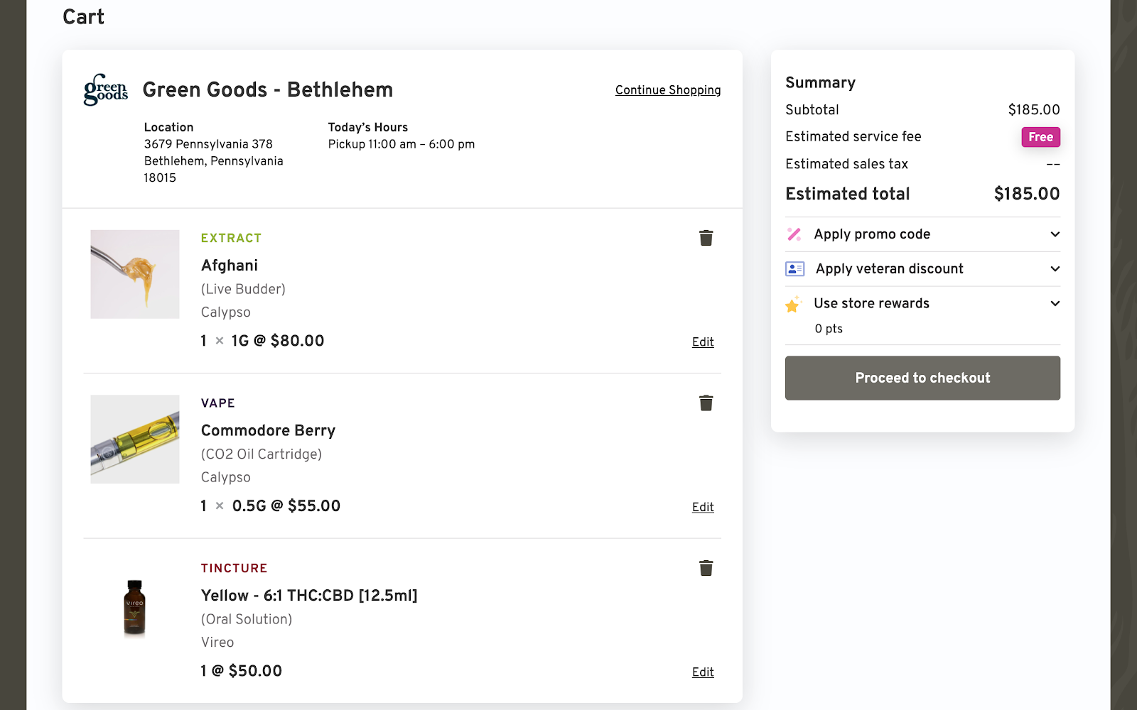 How To Place An Online Order With Green Goods - Green Goods